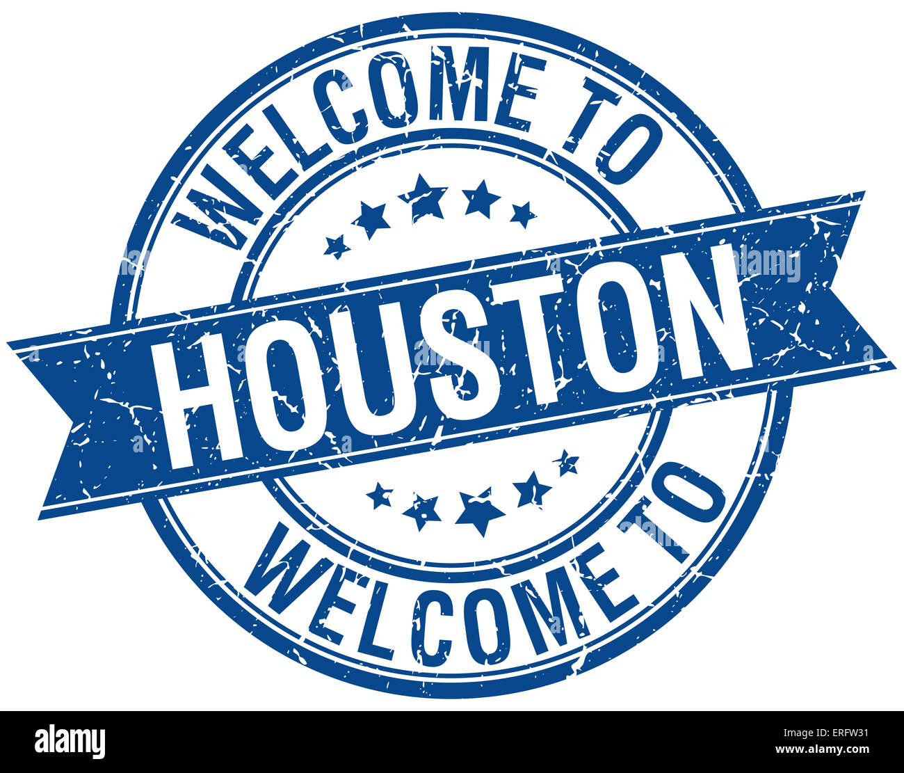 Welcome houston stamp hi-res stock photography and images - Alamy