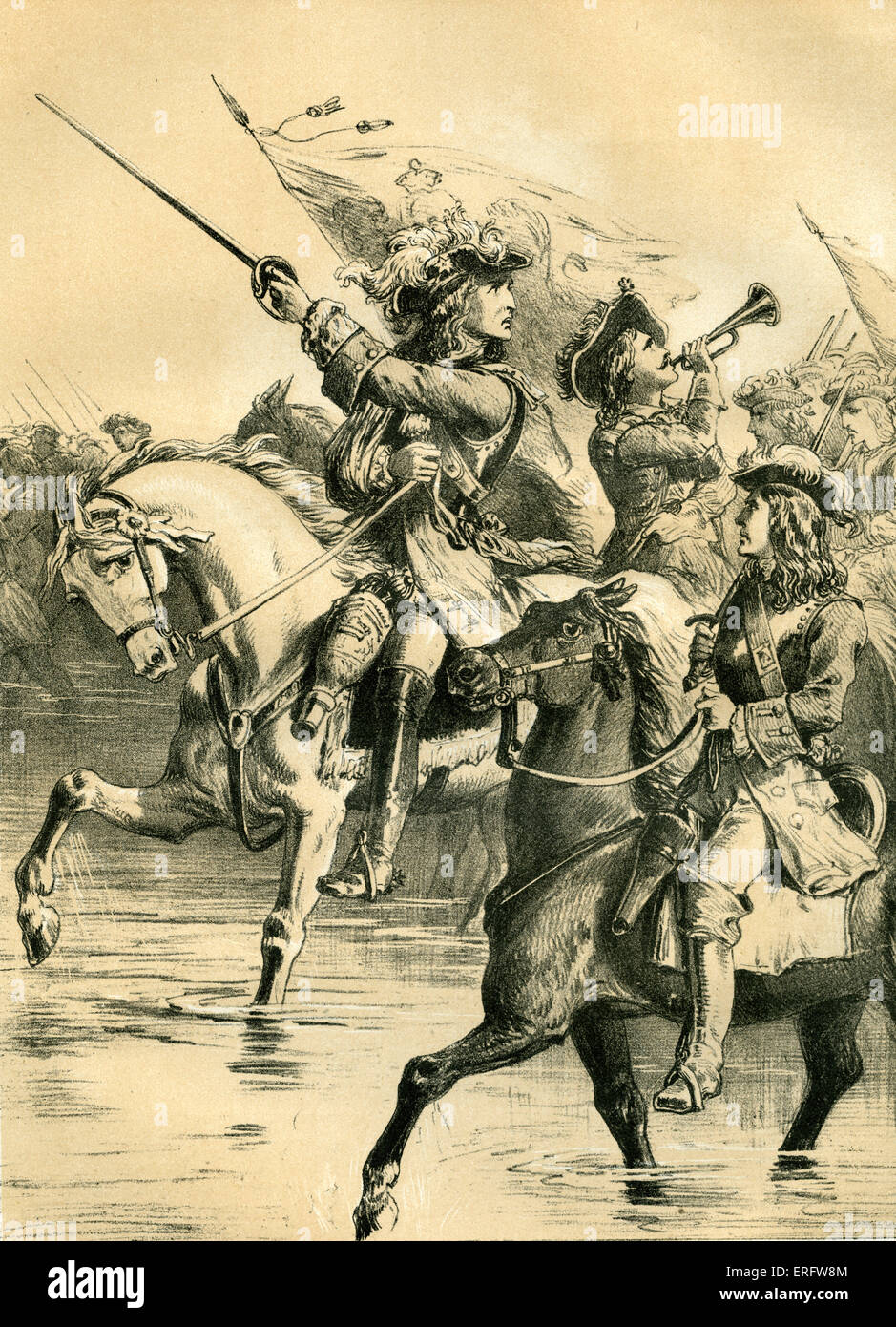 William III at the Battle of the Boyne. William III's army easily ...