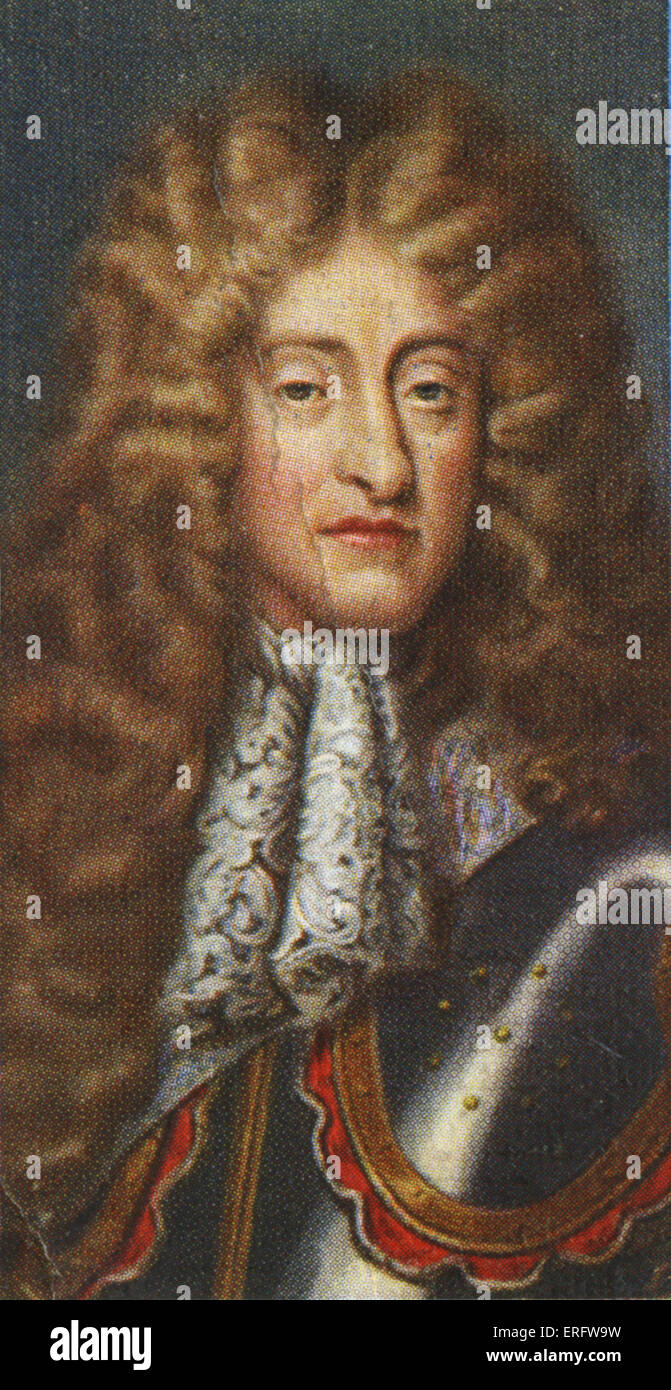 King James II portrait (Reigned 1685 - 1688). King James II was ...