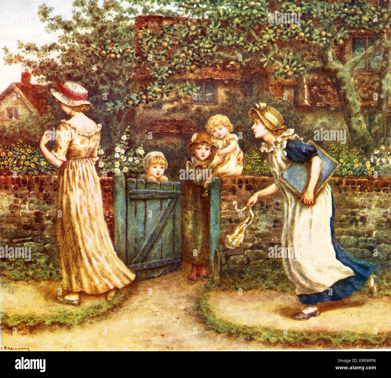 'Lucy locket lost her pocket' by Kate Greenaway Stock Photo - Alamy