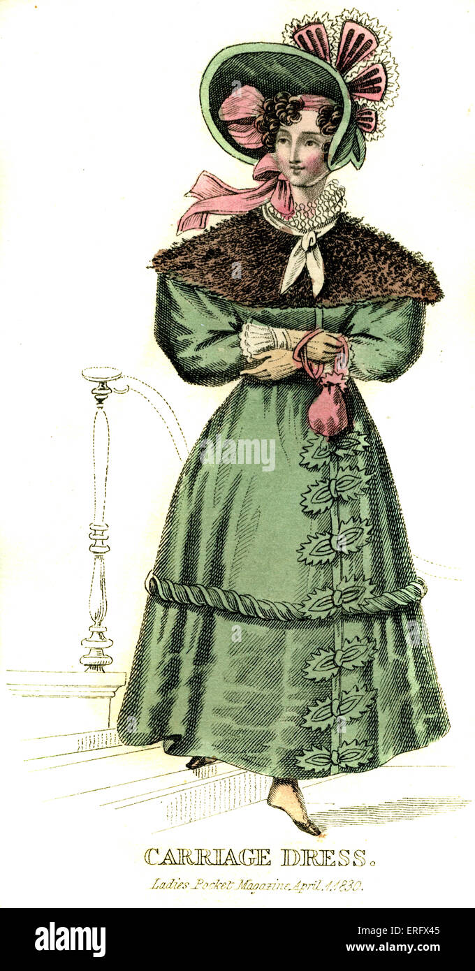 Carriage dress from 1830 - fashionable coat. From Ladies Pocket ...