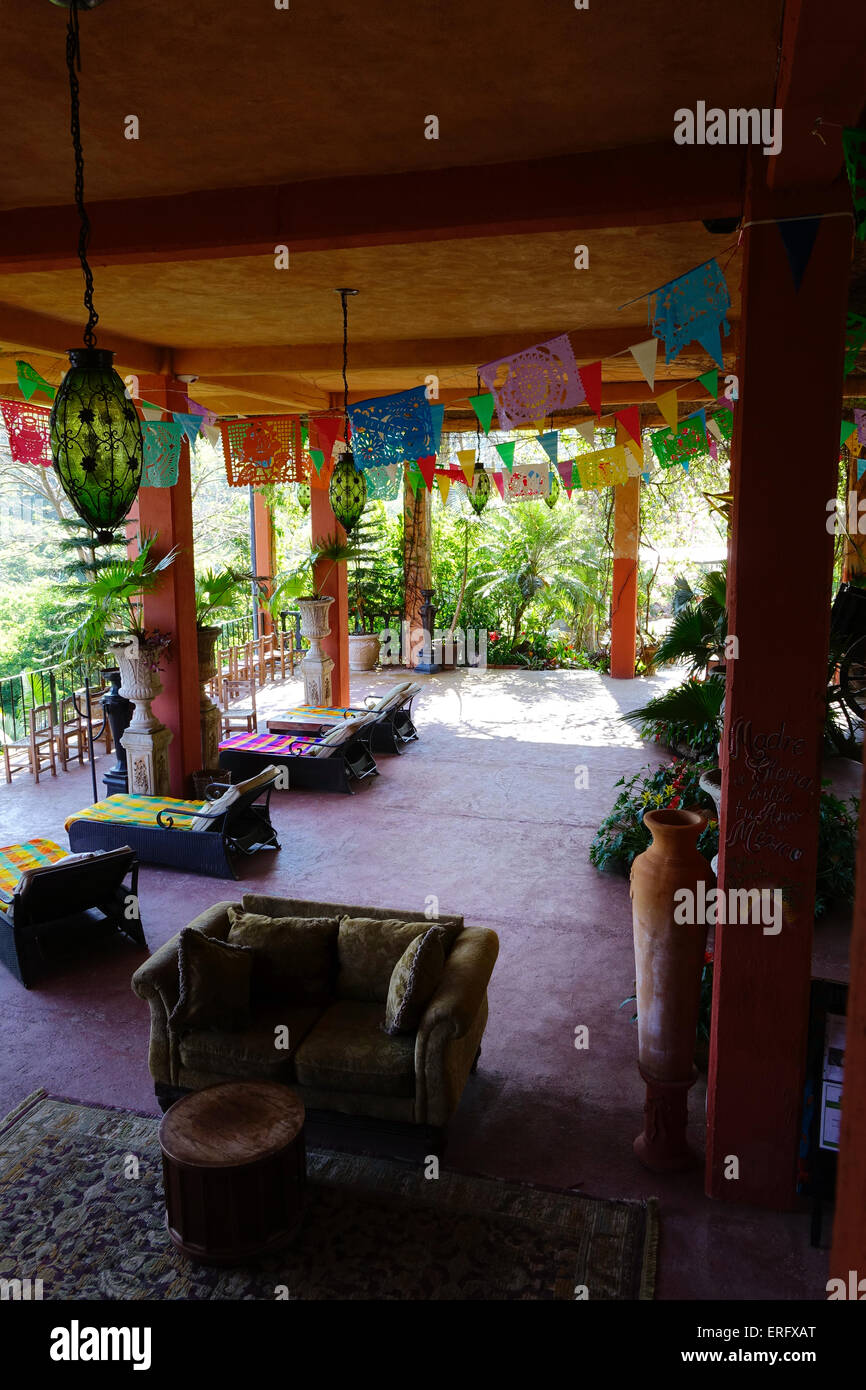 Lounge area in the visitor center, Vallarta botanical gardens Stock ...