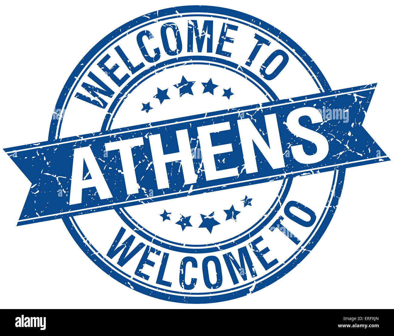 Welcome athens stamp hi-res stock photography and images - Alamy