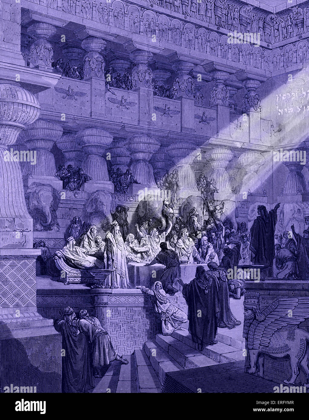 Daniel interprets writing on wall hi-res stock photography and images ...