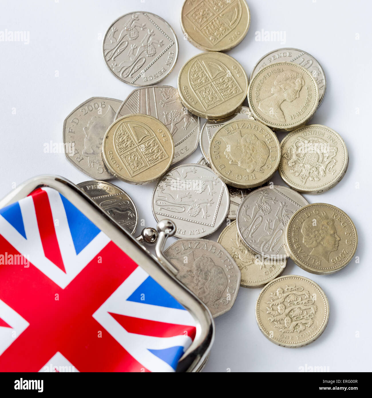 Union Flag money purse with British cash sterling currency Stock Photo ...
