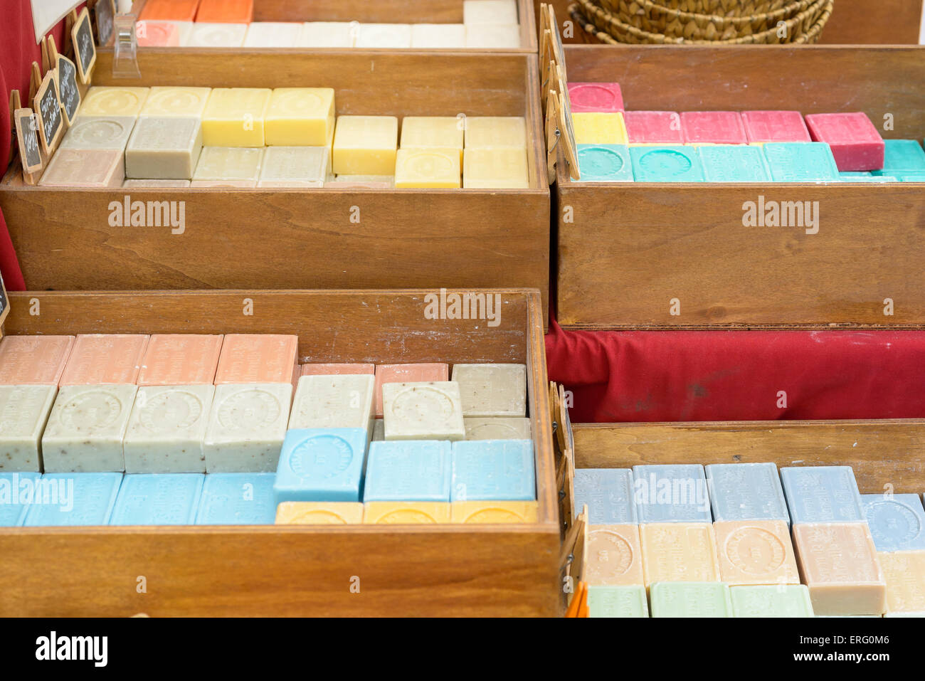 square soap colorful and fragrant with many fragrances Stock Photo - Alamy