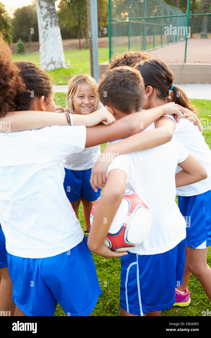 Youth Football Team Training Together Stock Photo - Alamy