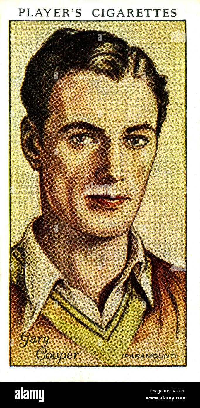 Frank James 'Gary' Cooper, American film actor. 7 May 1901 – 13 May ...