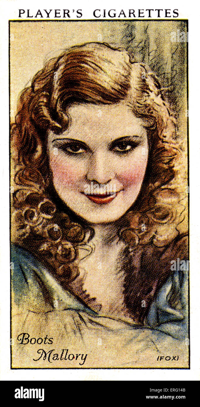 Patricia 'Boots' Mallory, American film actress, dancer and model. 22 ...