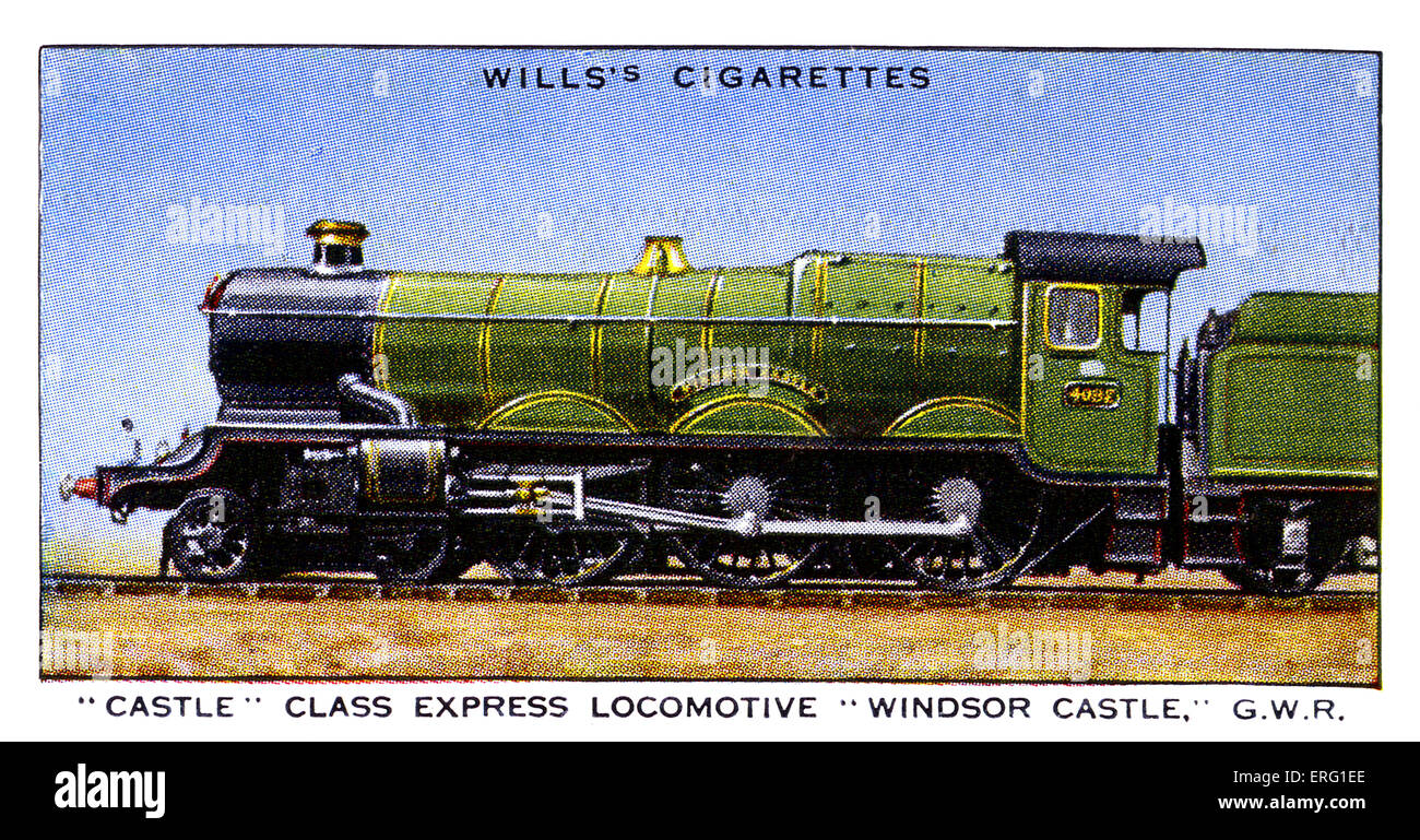 'Manorbier Castle' Streamlined Locomotive. 'Castle' class 4-6-0 engine ...