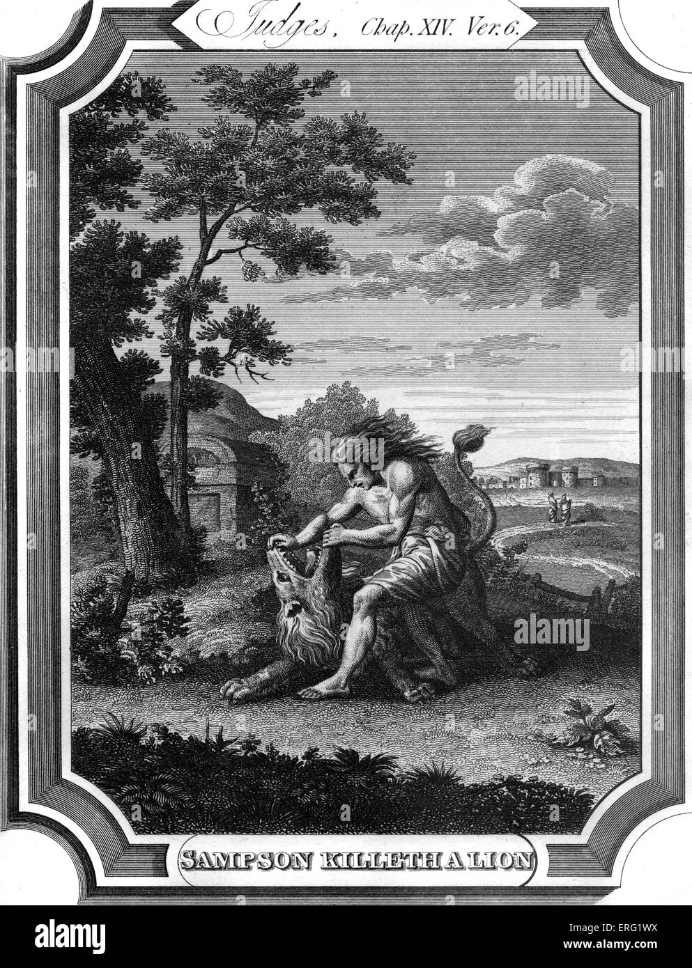 Samson kills a lion with his bare hands when travelling to Timnah ...