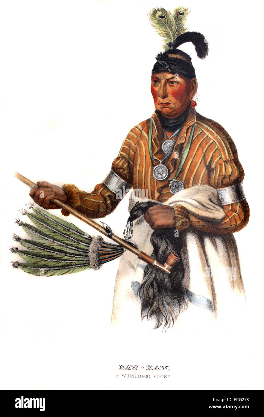 Winnebago Indian Illustration Cut Out Stock Images & Pictures - Alamy