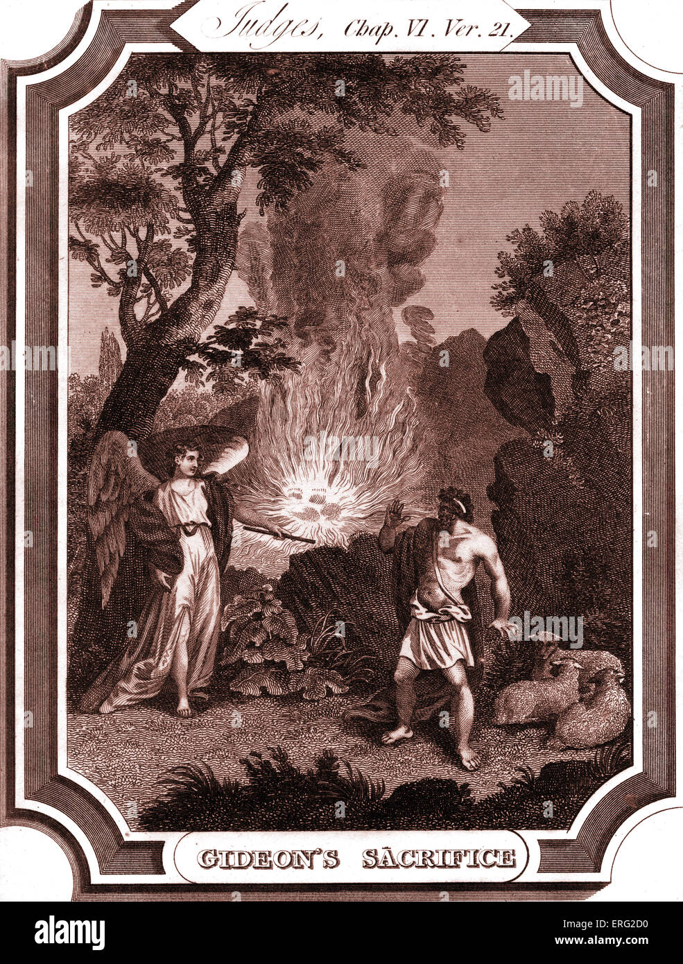 Gideon makes an offering of meat and bread. He knows that he is ...