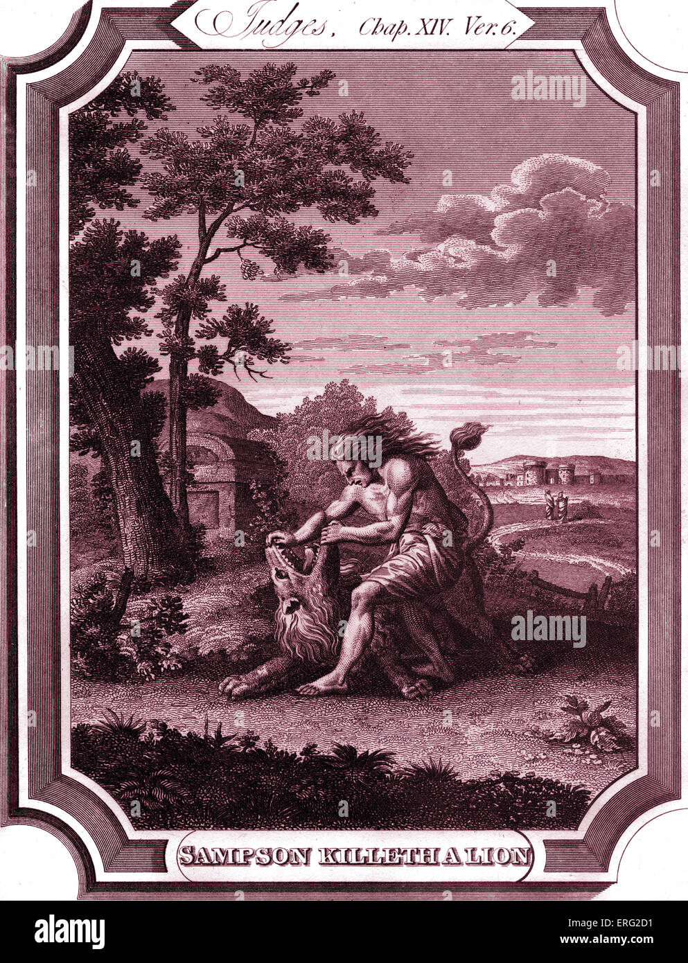 Samson kills a lion with his bare hands when travelling to Timnah ...