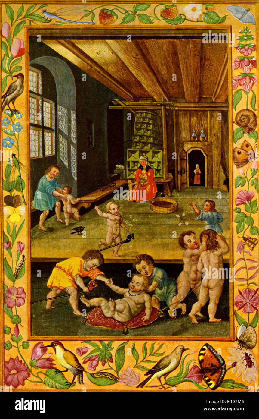 Children playing in medieval art art hi-res stock photography and ...