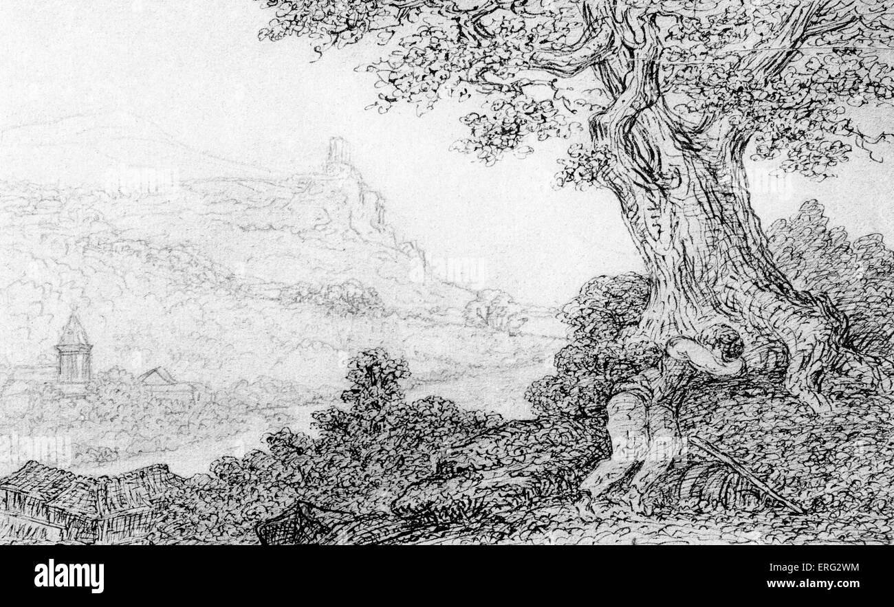 Johann Wolfgang von Goethe 's sketch of his son, Julius August Walther ...