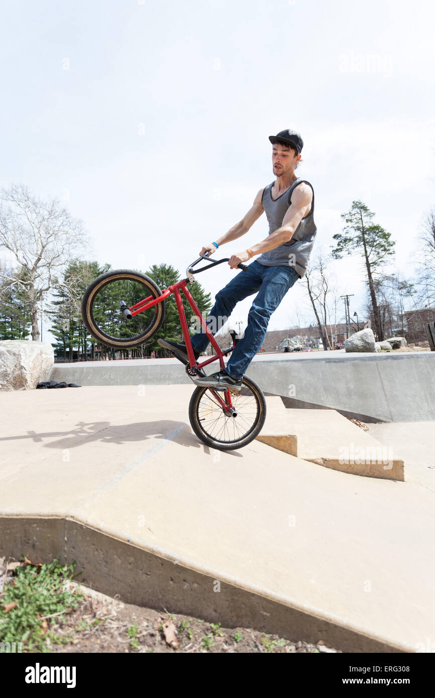 BMX Rider Jumping Stock Photo - Alamy