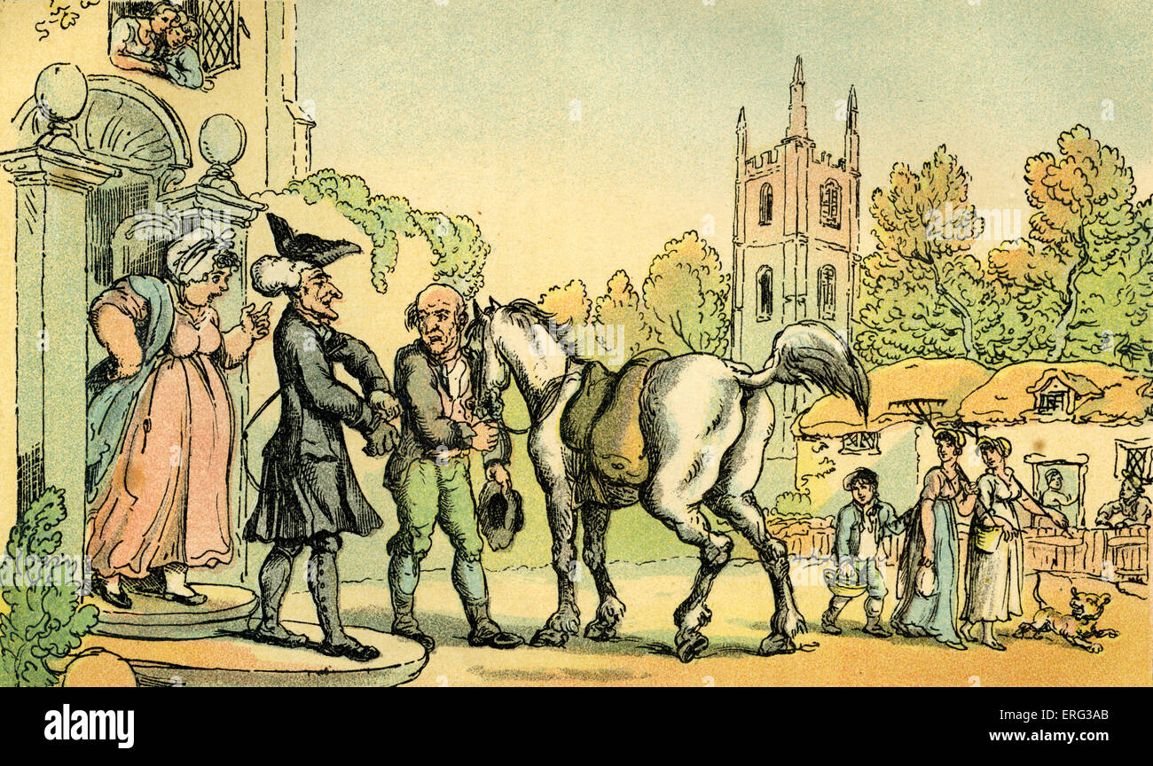 'Dr Syntax setting out on his tour to the Lakes', illustration by ...