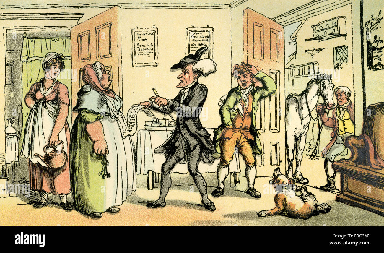 'Dr Syntax disputing his bill with the landlady', illustration by ...