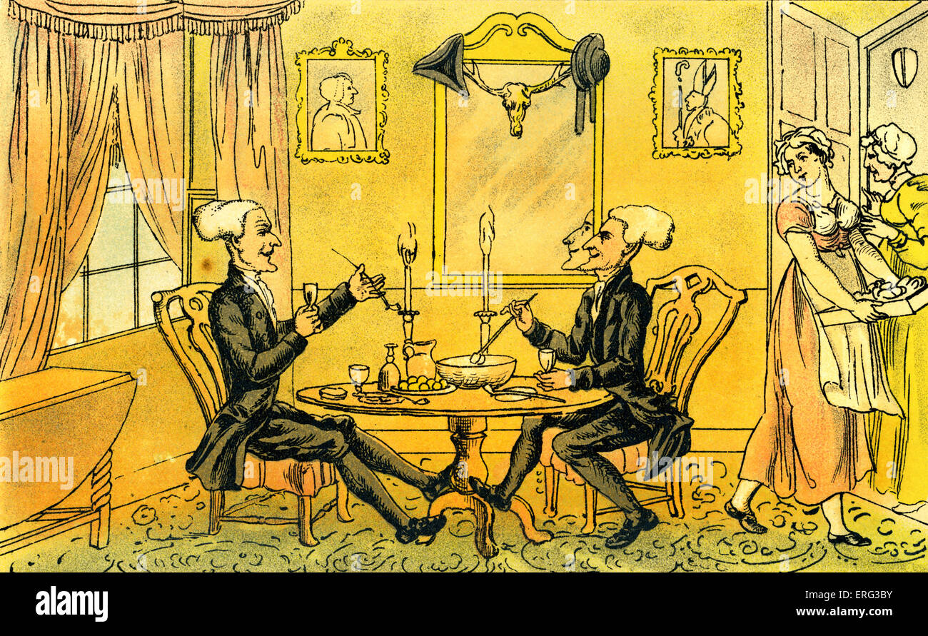 'Dr Syntax and his counterpart', illustration by Thomas Rowlandson from ...