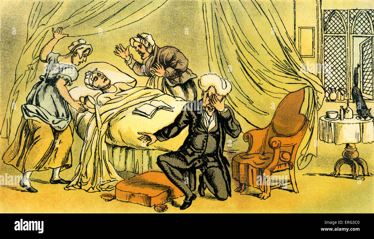 'Dr Syntax lamenting the loss of his wife', illustration by Thomas ...