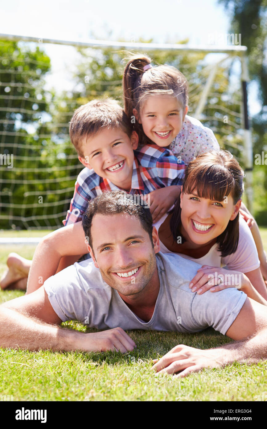 Family Playing Football Together