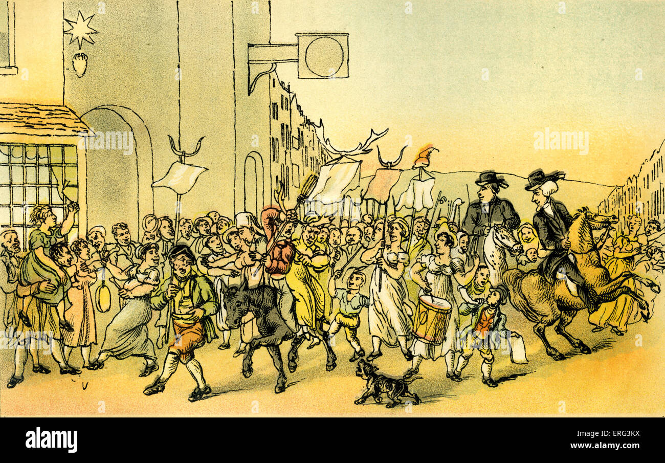 'Dr Syntax with the Skimmington riders', illustration by Thomas ...