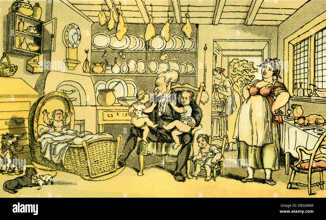 'Dr Syntax turned nurse', illustration by Thomas Rowlandson from ...