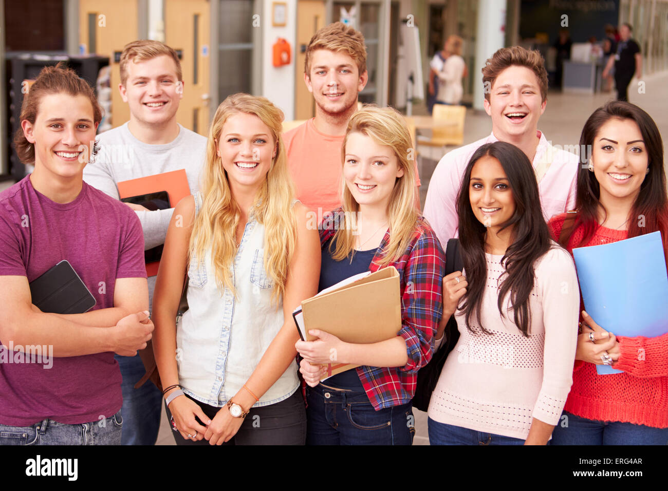 Group Portrait Of College Students Stock Photo - Alamy
