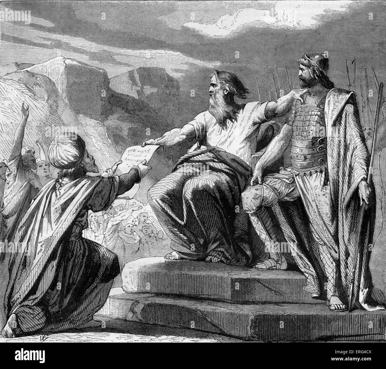 Moses delivering the law into the hands of the priests. Deuteronomy ...