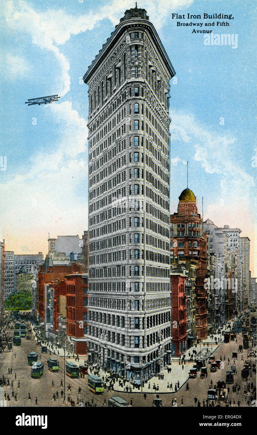 New York: Flat Iron Building (Fuller Building), Broadway and Fifth ...