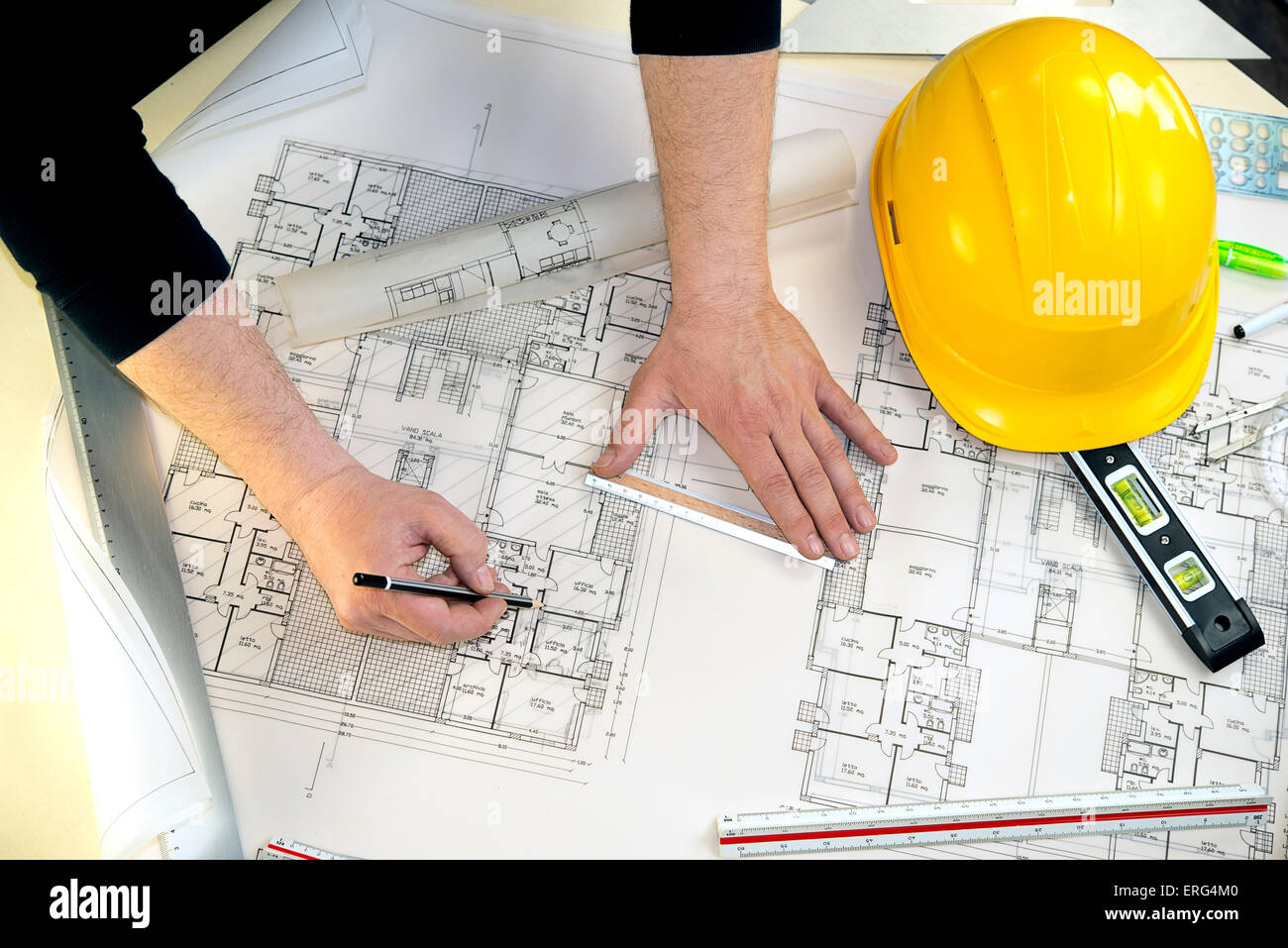 Architectural drawing tools hi-res stock photography and images - Alamy