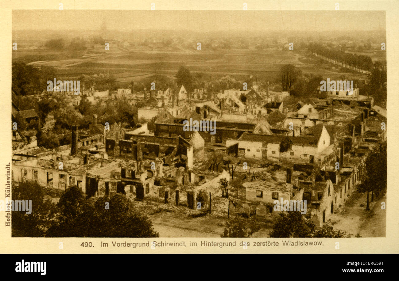 Eastern Front towns under World War I German occupation.Taken from ...