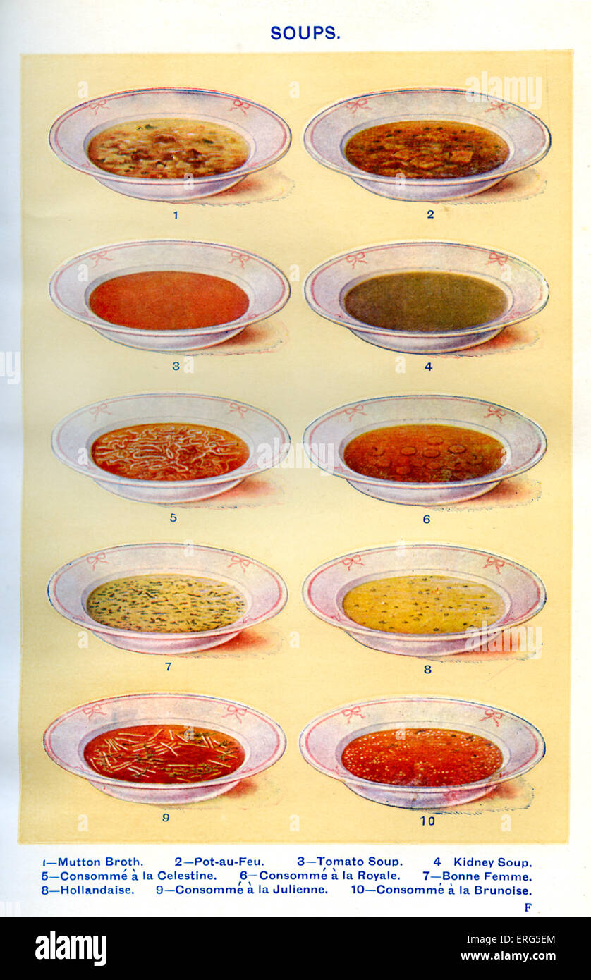 Mrs Beeton 's cookery book - soups (from 1 - 10): Mutton Broth, Pot -au ...