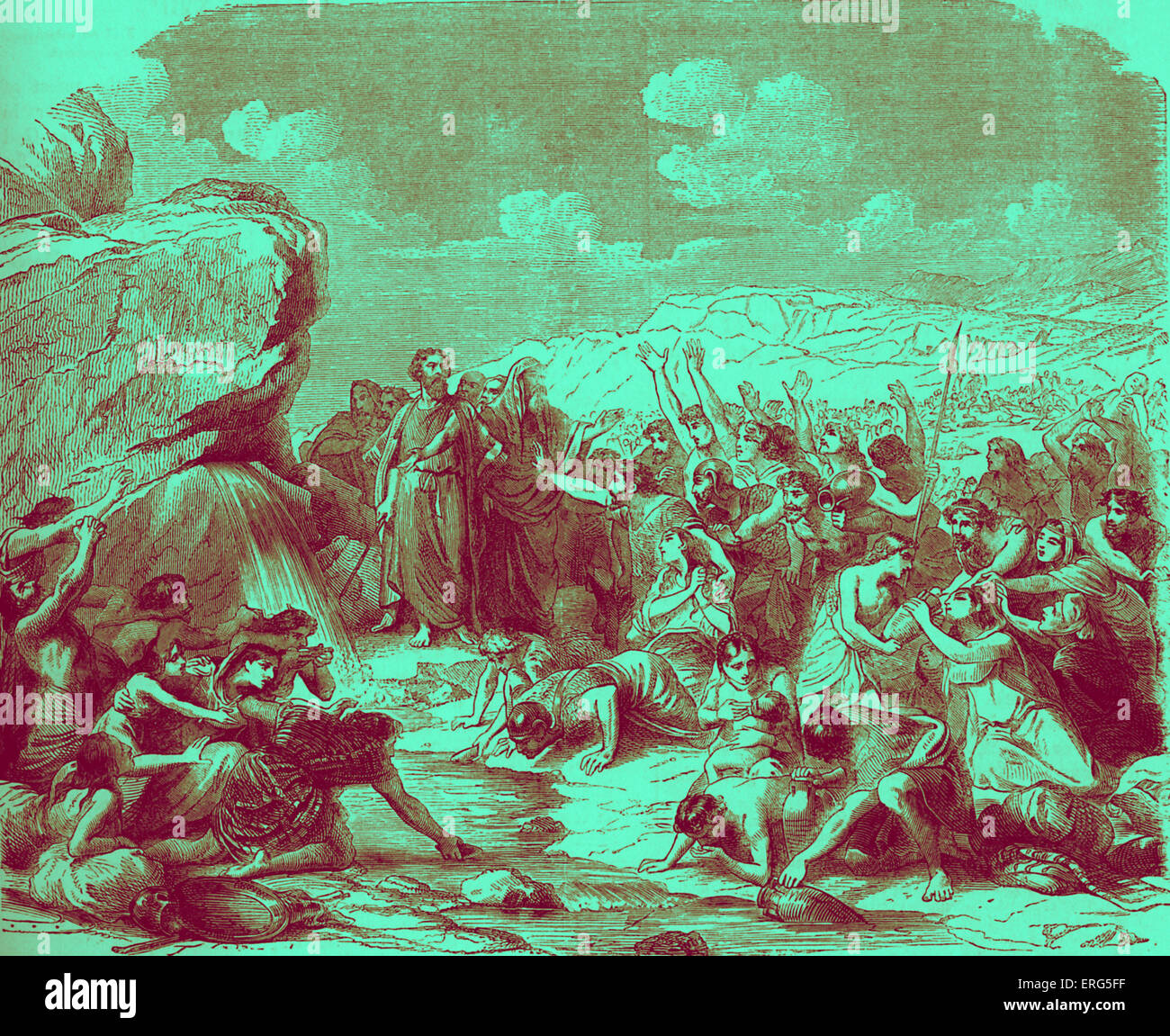 Moses Strikes The Rock Painting