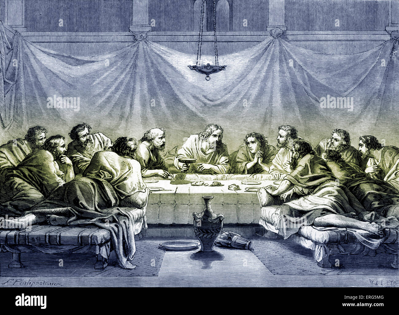 The Last Supper. Bible, Corinthians XI, 25: 'After the same manner also ...