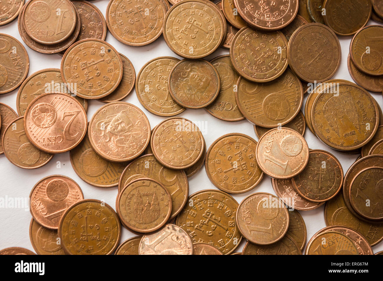 Copper cents gold coins hi-res stock photography and images - Alamy