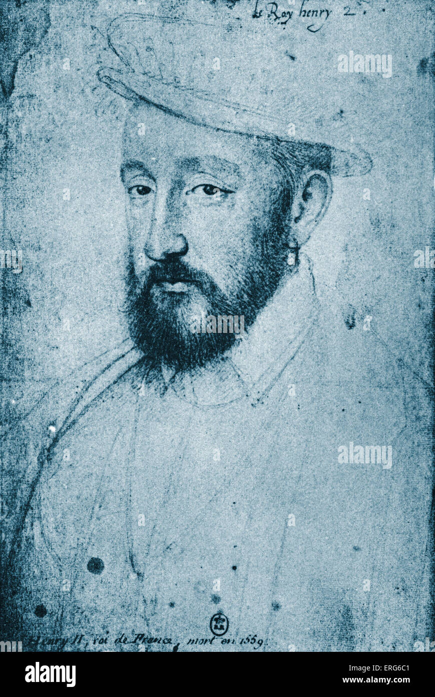 Henry Henri II - King of France, portrait engraving. French nobleman 31 ...