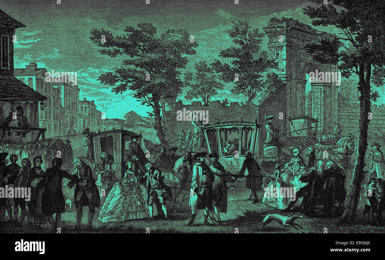 Daily life in French history: a fashionable gathering in 18th century ...