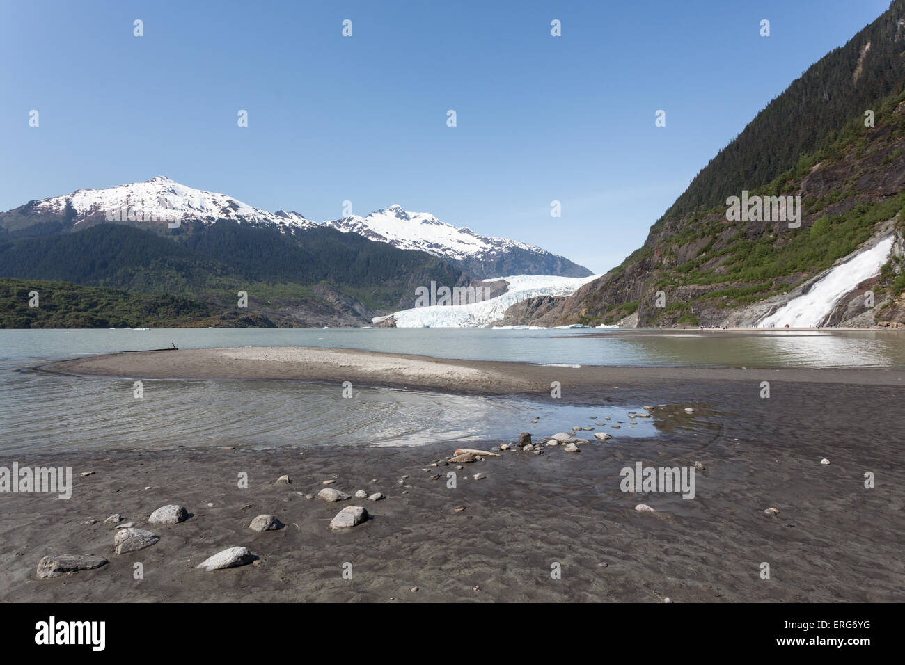Mendenhall glacier waterfall hi-res stock photography and images - Alamy