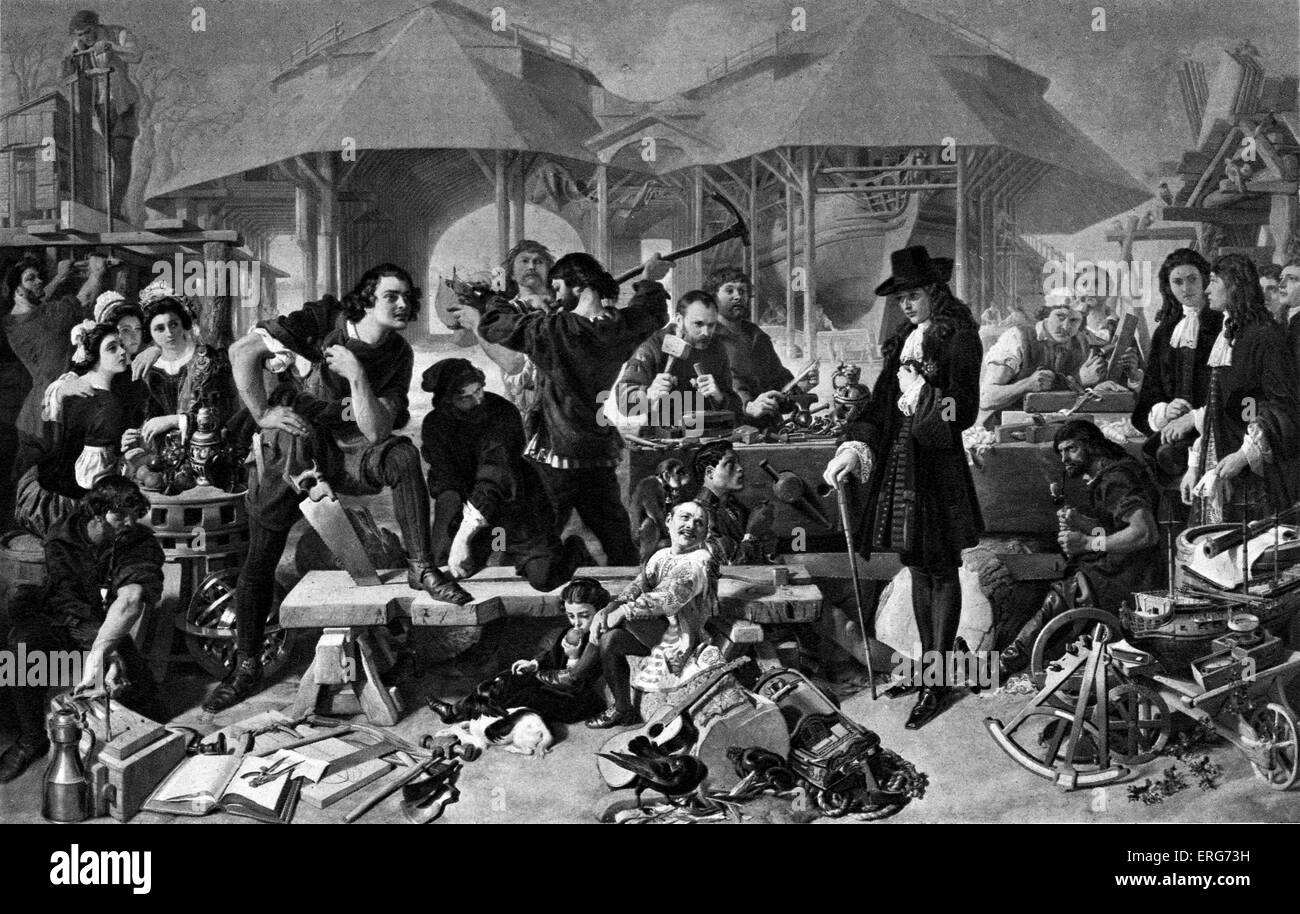 Peter the great at deptford dockyard 1698 hi-res stock photography and ...