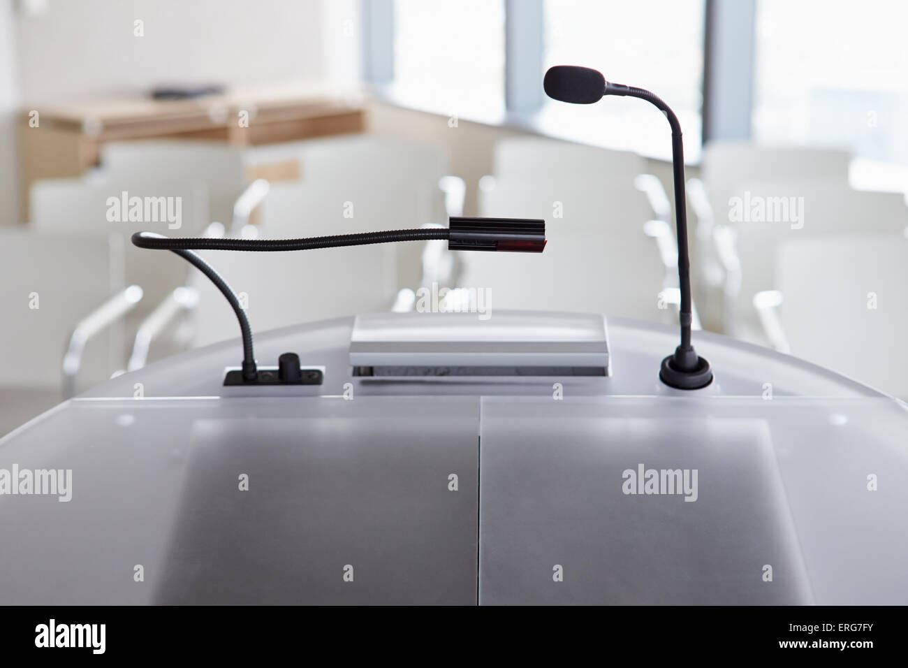 View Of Empty Room From Lectern At Business Conference Stock Photo - Alamy