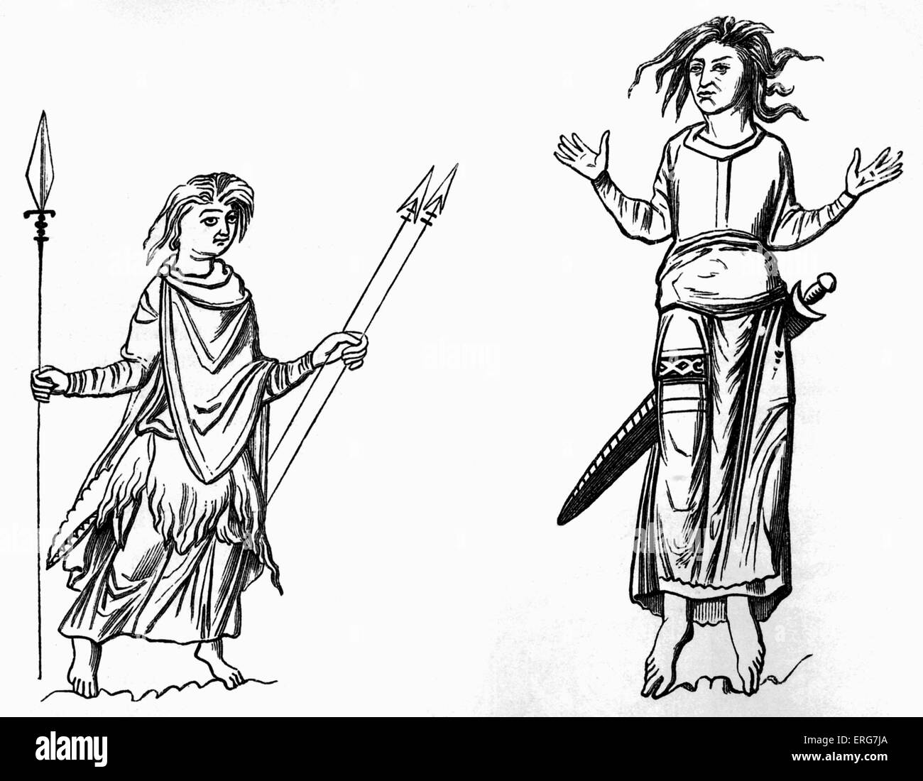 Medieval costumes was Black and White Stock Photos & Images - Alamy