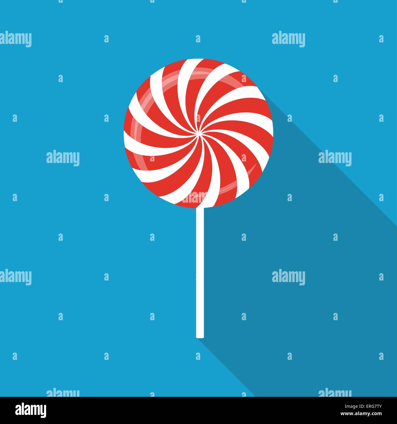 Sweet Candy Flat Icon with Long Shadow, Vector Illustration Stock ...