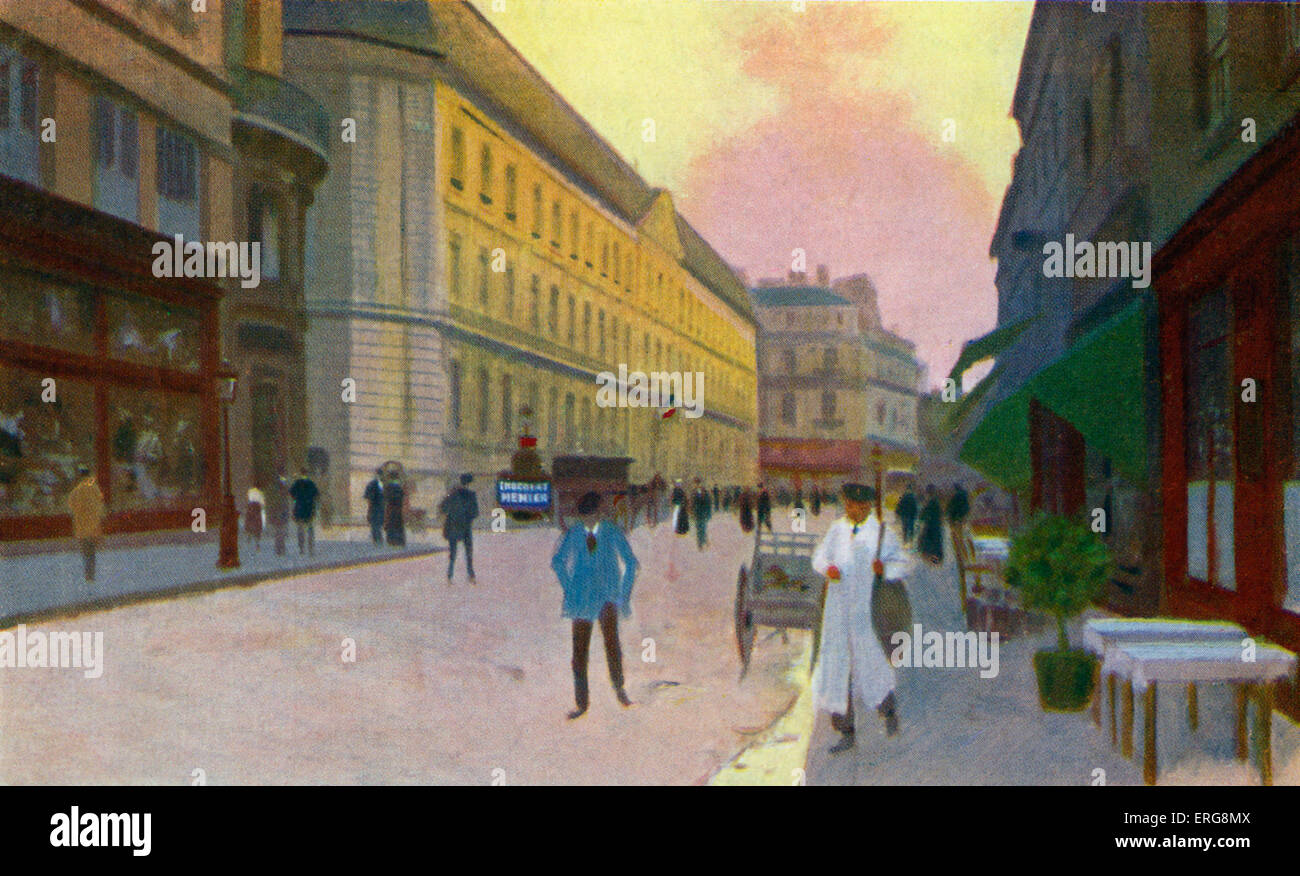 Banque de France, Paris, France. From the Chocolat- Menier Collection ...