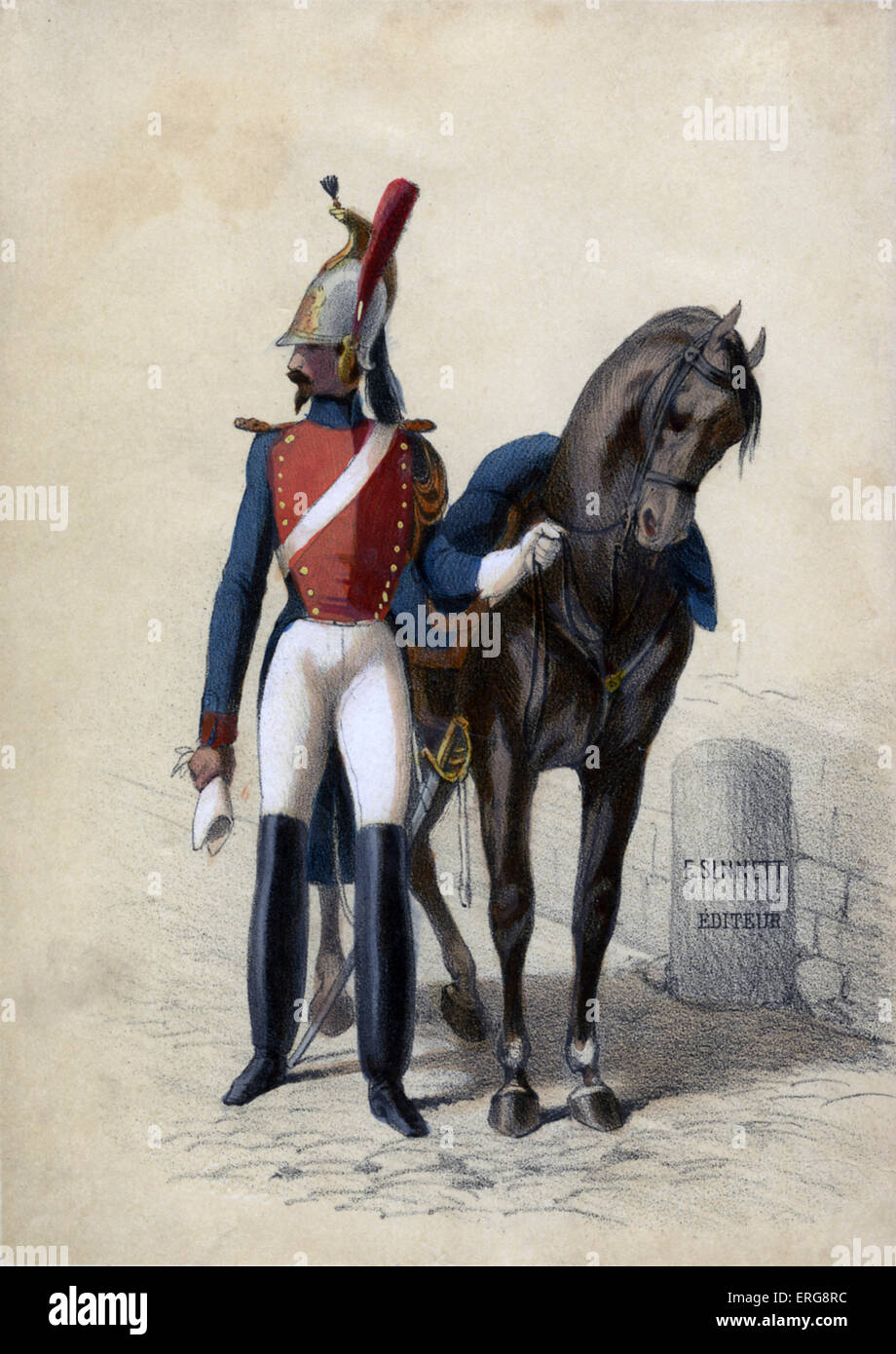 Garde de Paris, with his horse: member of Municipal Guard of Paris ...