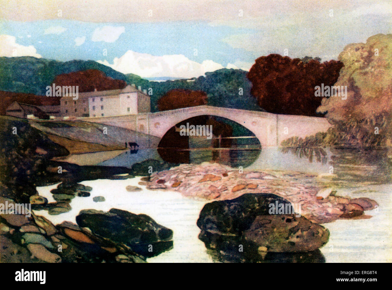 Greta Bridge, Yorkshire. Water colour by John Sell Cotman, 1805 Stock ...