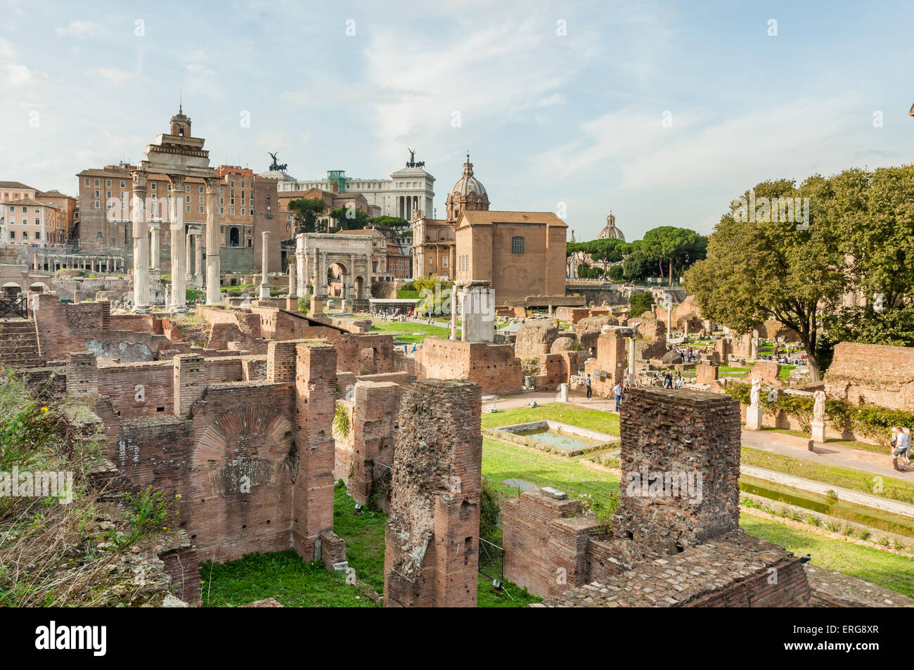 Rome, Italy - October 20, 2013: Tourists visiting the Roman Forum Stock ...