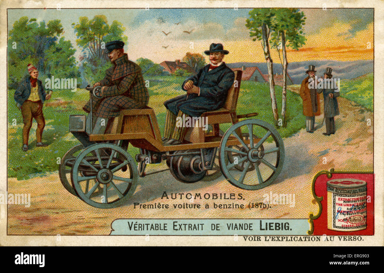 First automobile running on benzene 1875, originally developed by ...