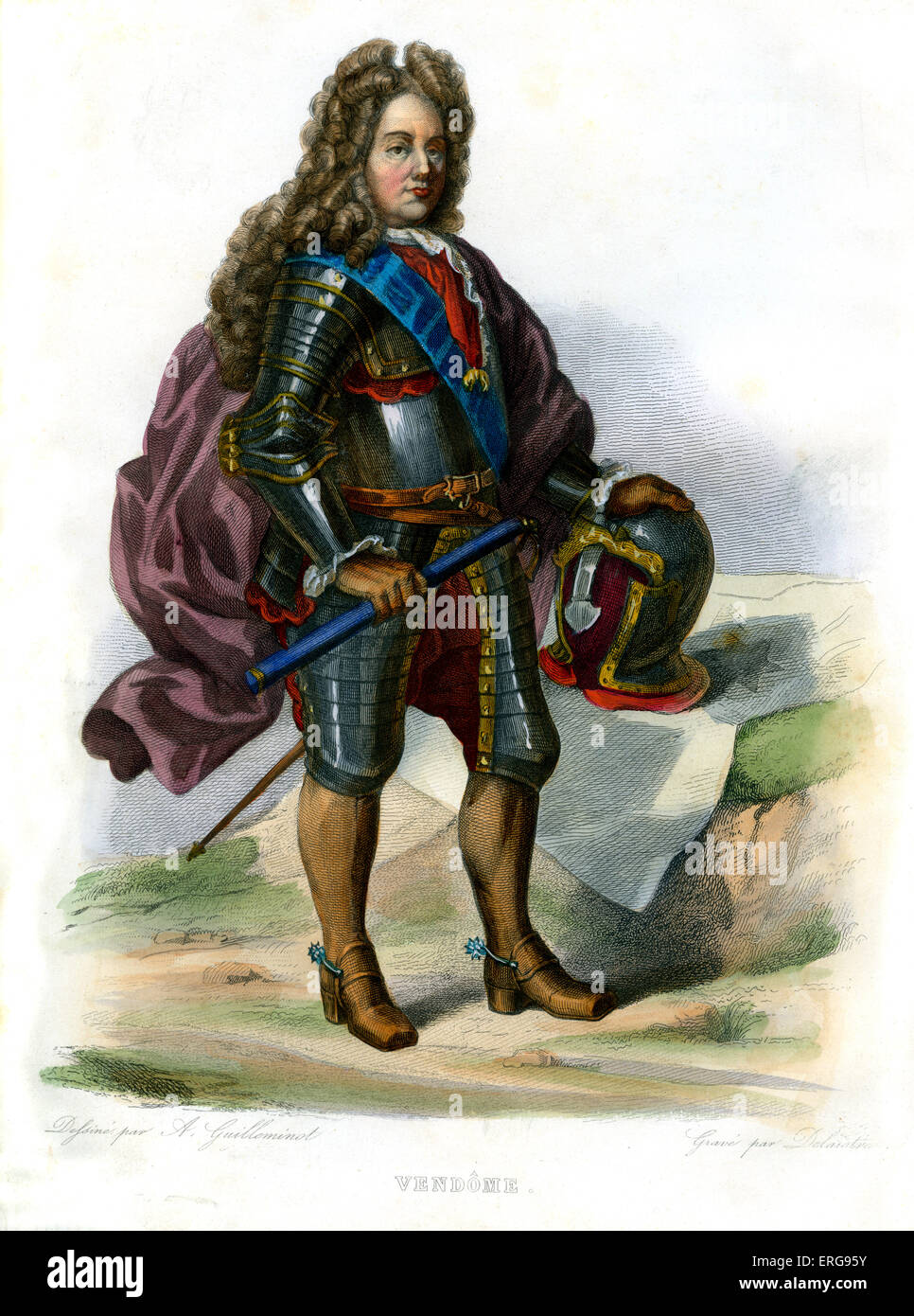 Louis-Joseph de Bourbon duc de Vendome. Military general during reign ...